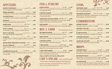 MENU23 | Alborz Persian Restaurant